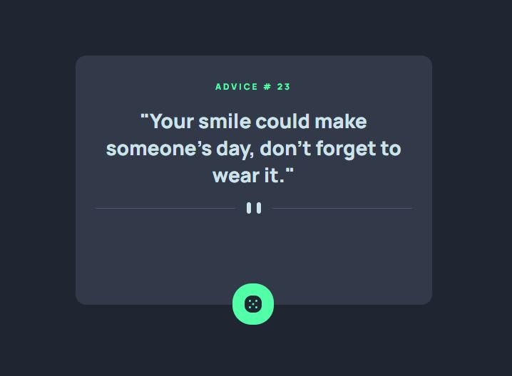 Frontend Mentor Advice Generator App Solution Advice Generator App